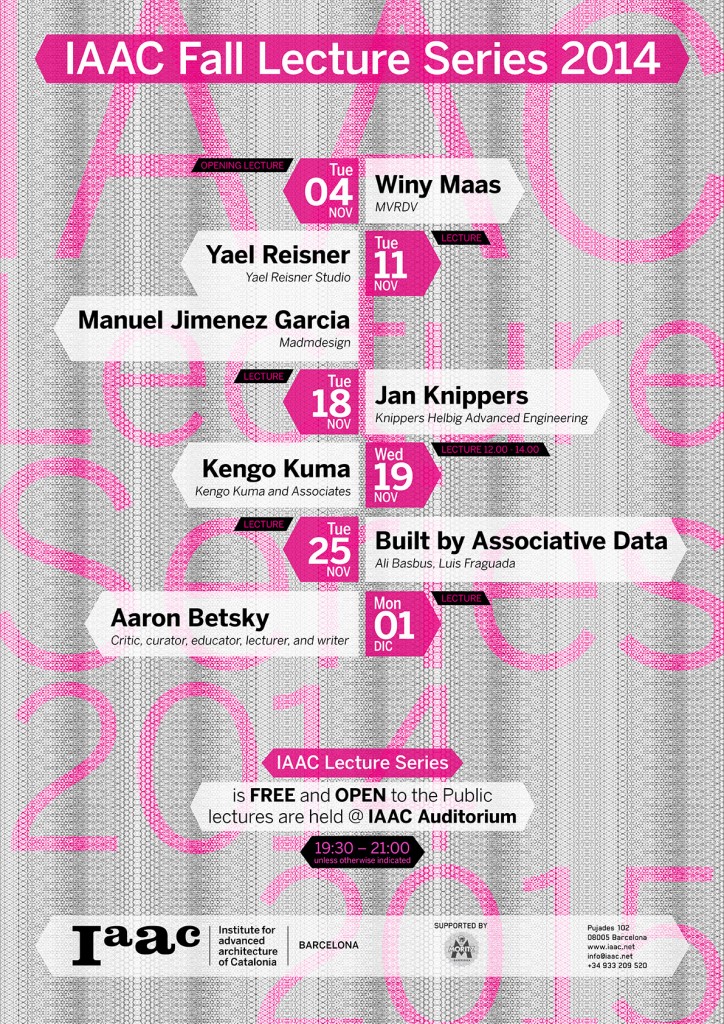IAAC Fall Lectures Series 2014 – IAAC Blog