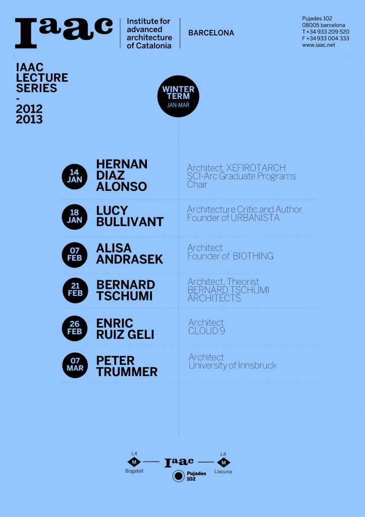 IAAC LECTURE SERIES WINTER PROGRAM – IAAC Blog