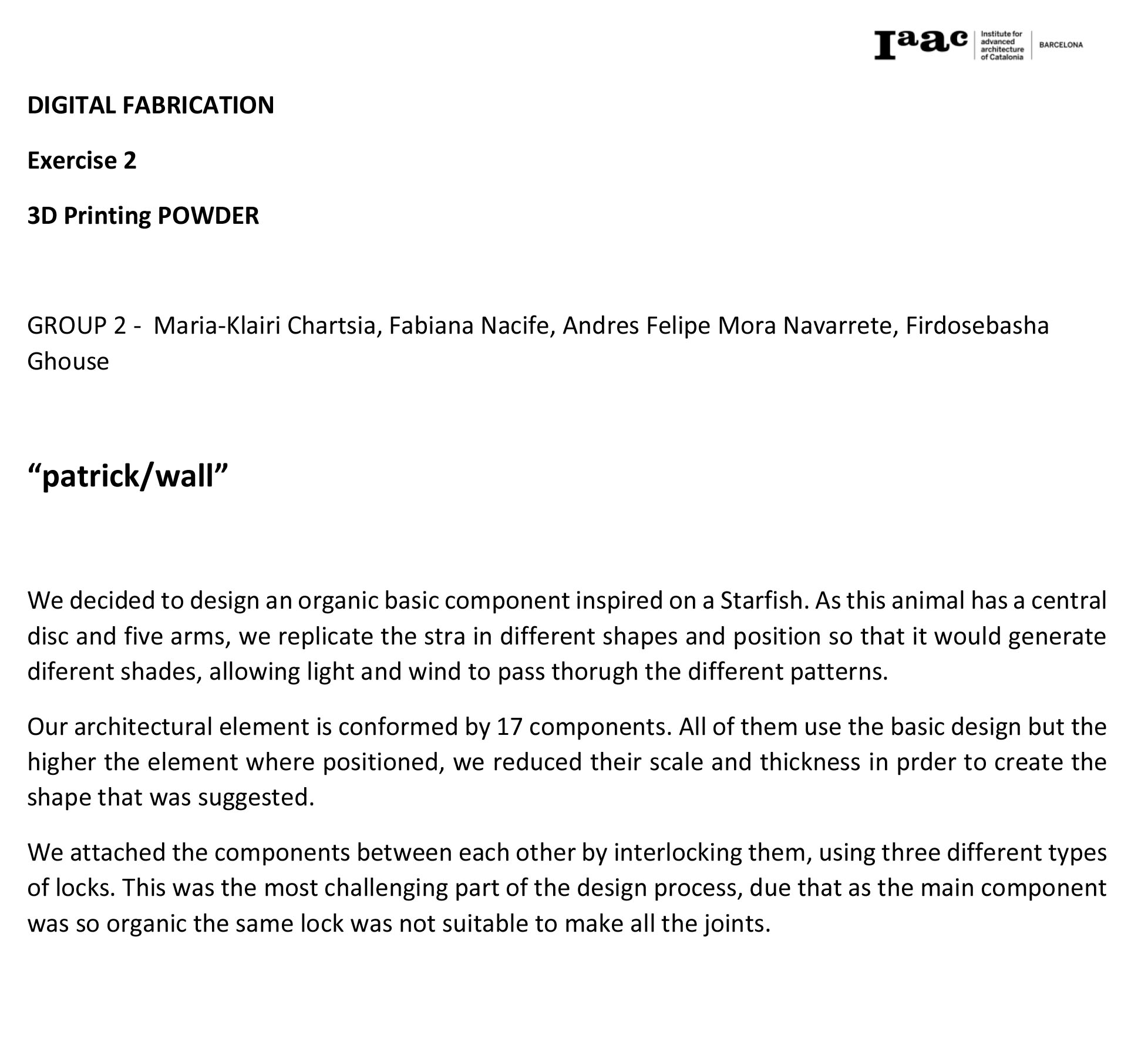 Digital Fabrication| 3D Printing -Power Based – IAAC Blog