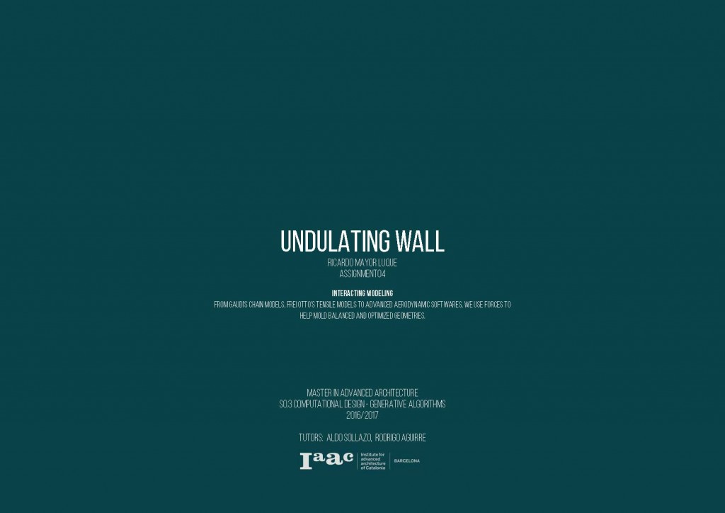 UNDULATING WALL - Interacting modelling – IAAC Blog