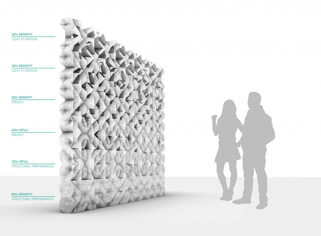 /Concrete Folds/ Digital Fabrication,Structural Performance,70% Density ...