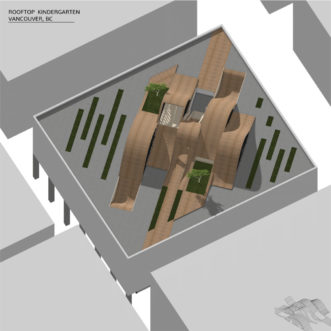 Roof Top Mass-timber Kindergarten - Student Project