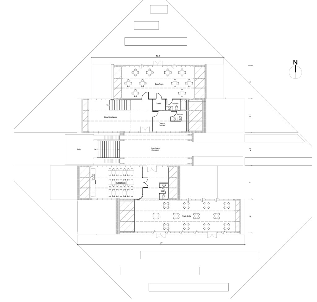 Roof Top Mass-timber Kindergarten - Student Project