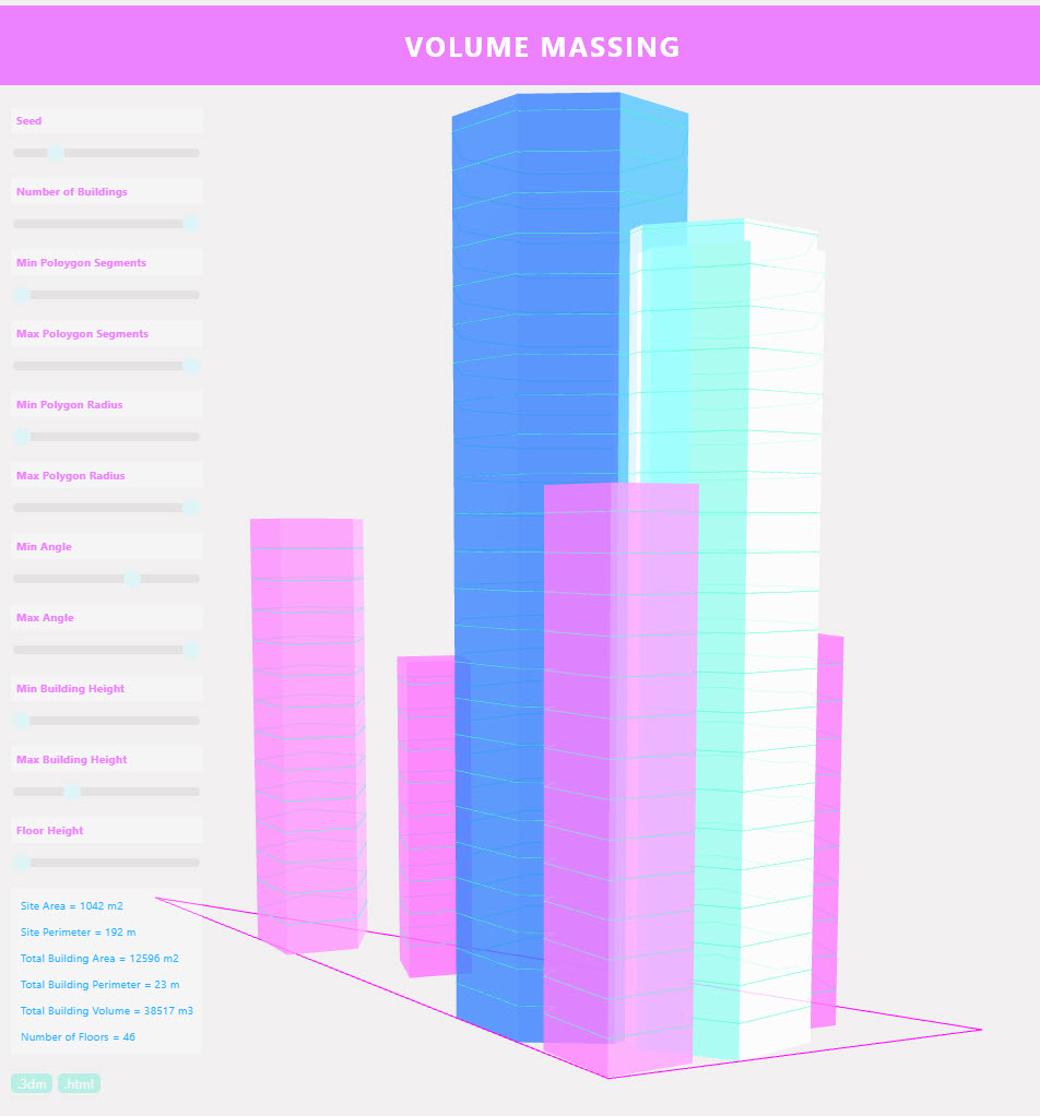 Volume Massing - Digital Tools for Cloud-based Data Management – IAAC Blog